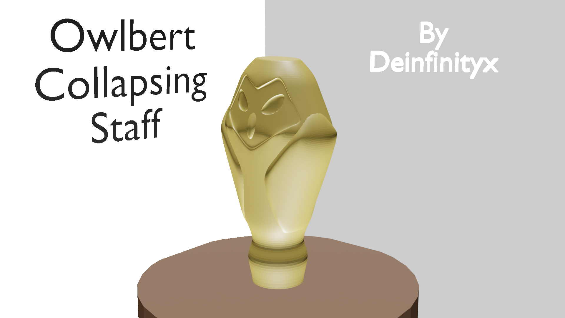 Owlbert Collapsing staff by deinfinityx | Download free STL model ...
