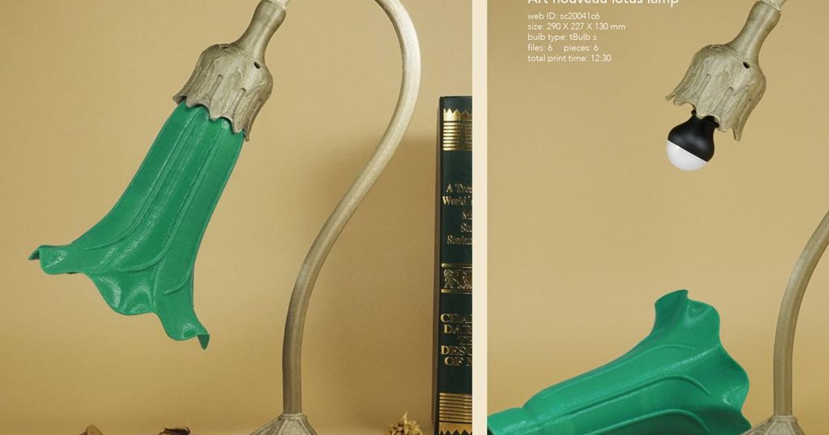 Art Nouveau Lily Lamp By Toolmoon Download Free Stl Model