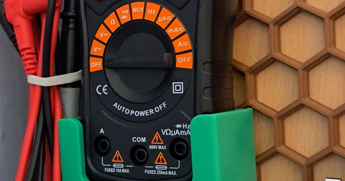 Multimeter Holder by Martin | Download free STL model | Printables.com