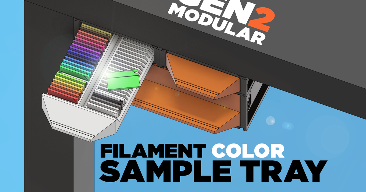 GEN2 Filament Color Sample Tray por Jerrari | Descargar modelo STL ...