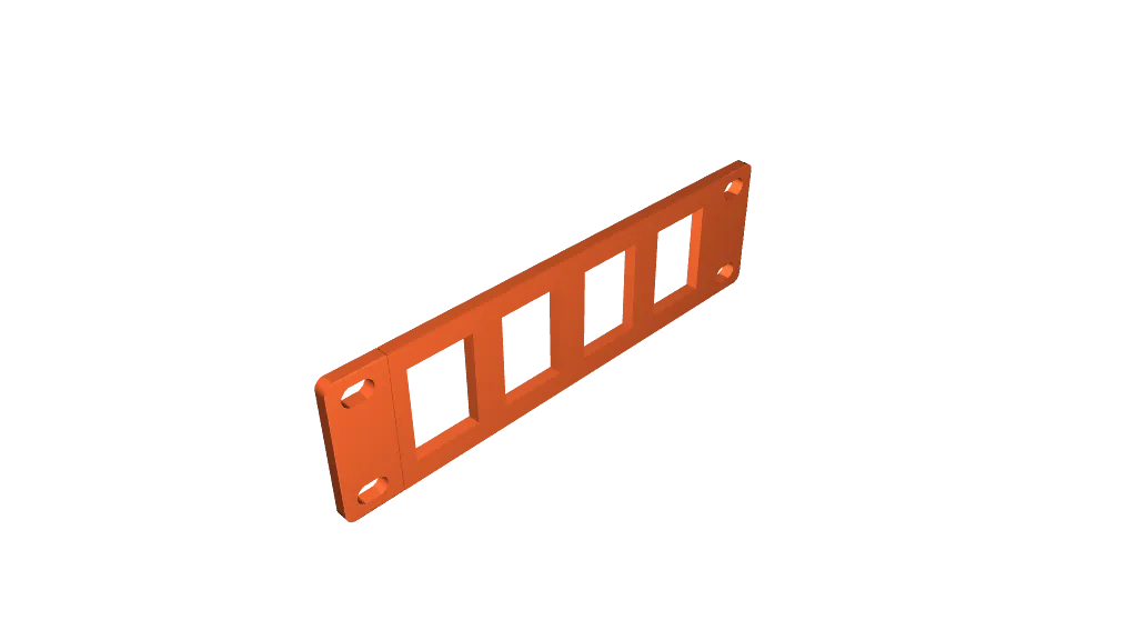 1U rack 4x Power Switch by Matej2005 | Download free STL model ...