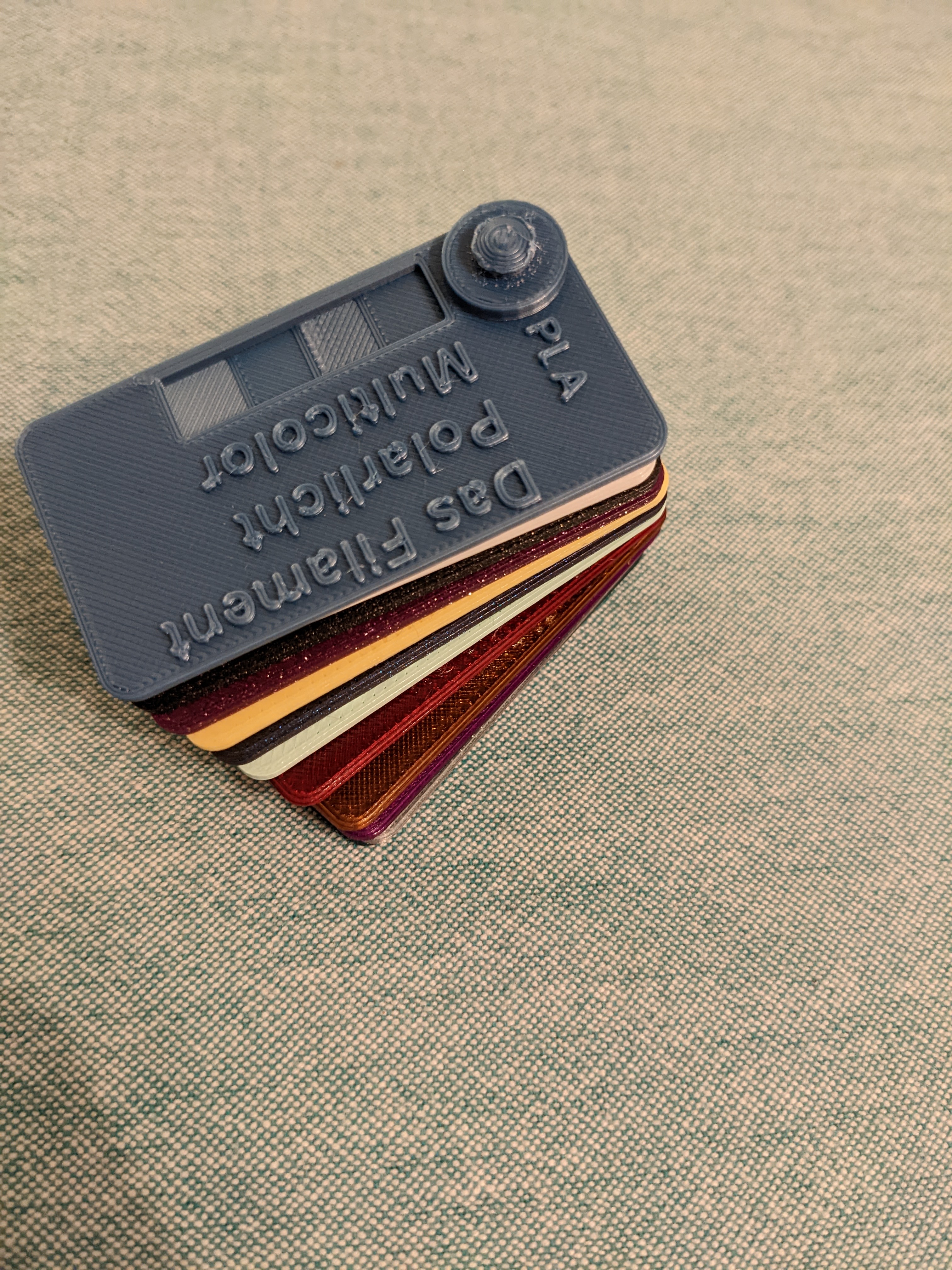 Easily customizable, no-nonesense filament swatches (OpenSCAD ...