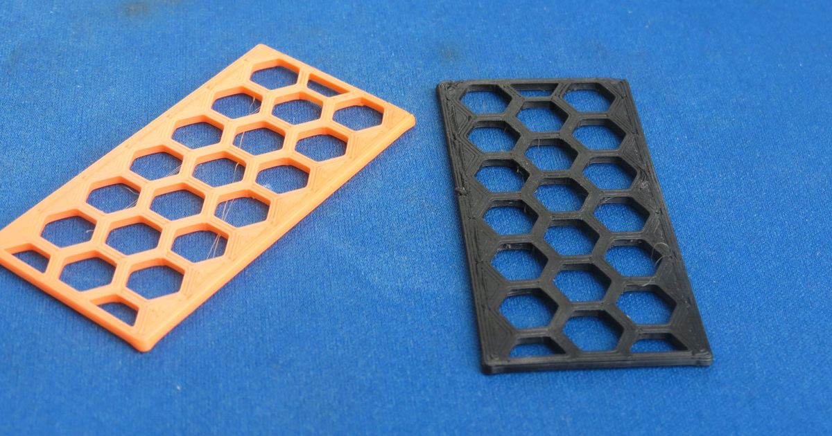 Simple fast printing hex filament sample by Lazer | Download free STL ...