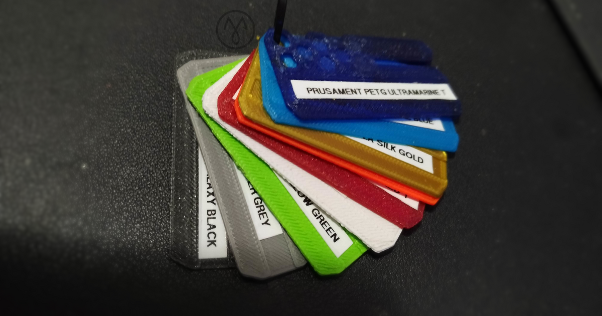 Quick and inexpensive filament colour chart by JMAW | Download free STL ...