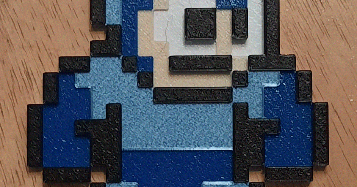 Simple 8 bit MegaMan by Fatkid | Download free STL model | Printables.com