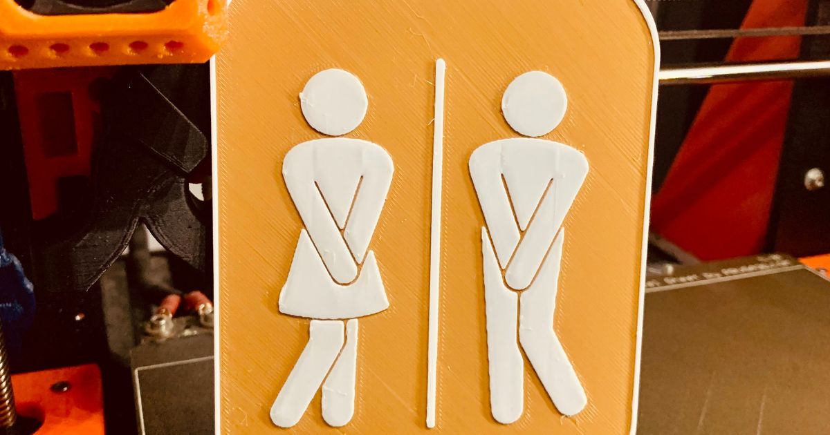 Toilet sign by Daniel Kasprowicz | Download free STL model | Printables.com