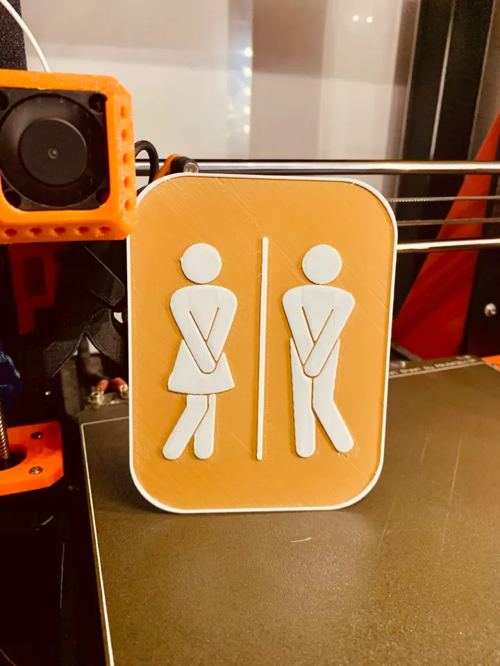 Toilet sign by Daniel Kasprowicz | Download free STL model | Printables.com
