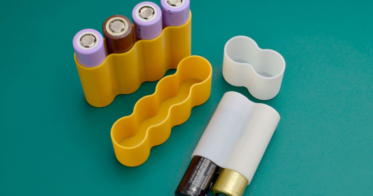 Minimalist 18650 Battery Cell Container by spontaniel | Download free ...