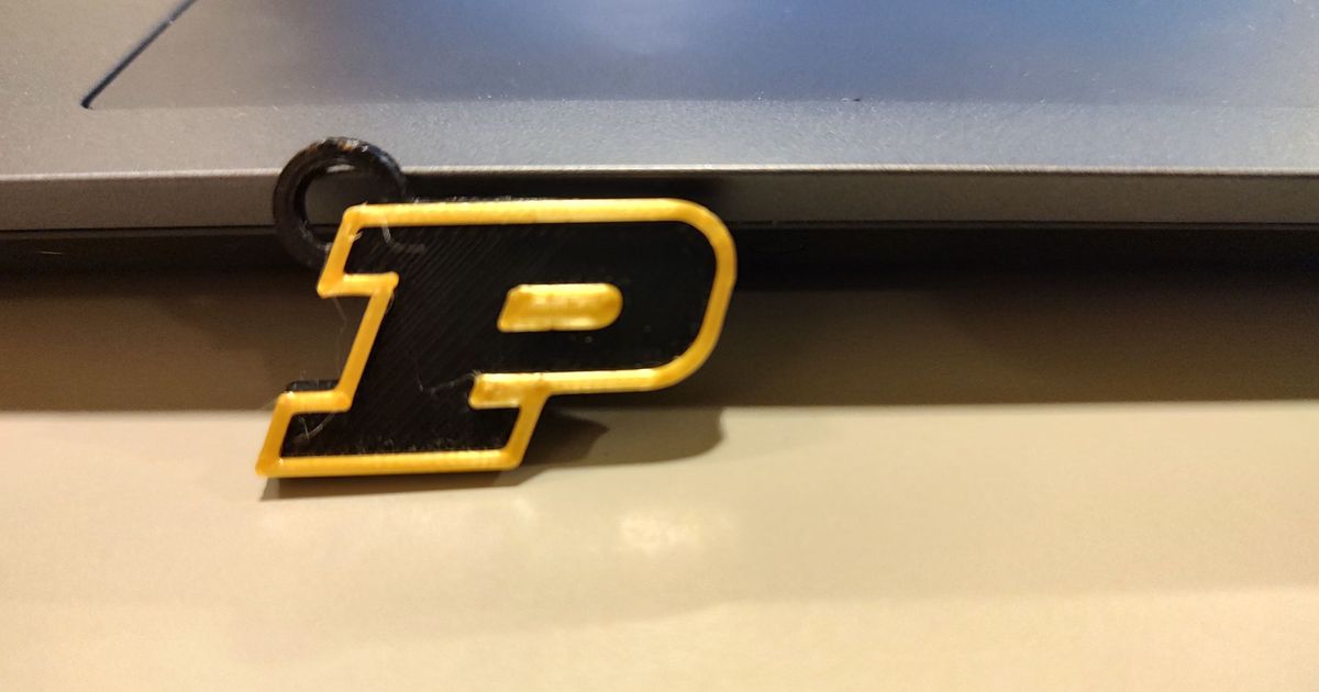 Purdue P Keychain by Brownzy03 | Download free STL model | Printables.com