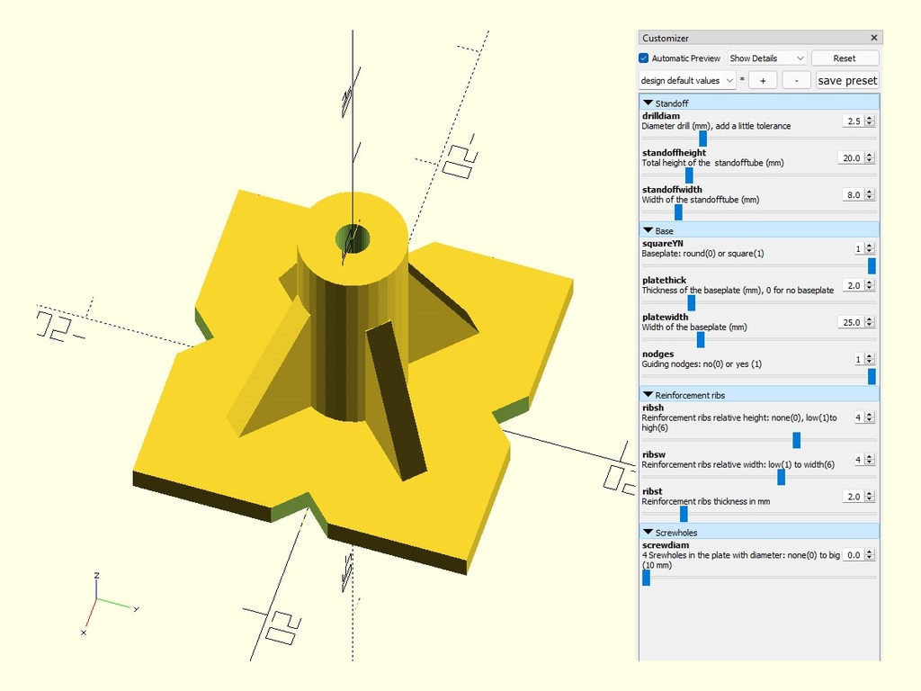 Standoff for electronics, cases, replacement etc. Customizable. by Coat ...