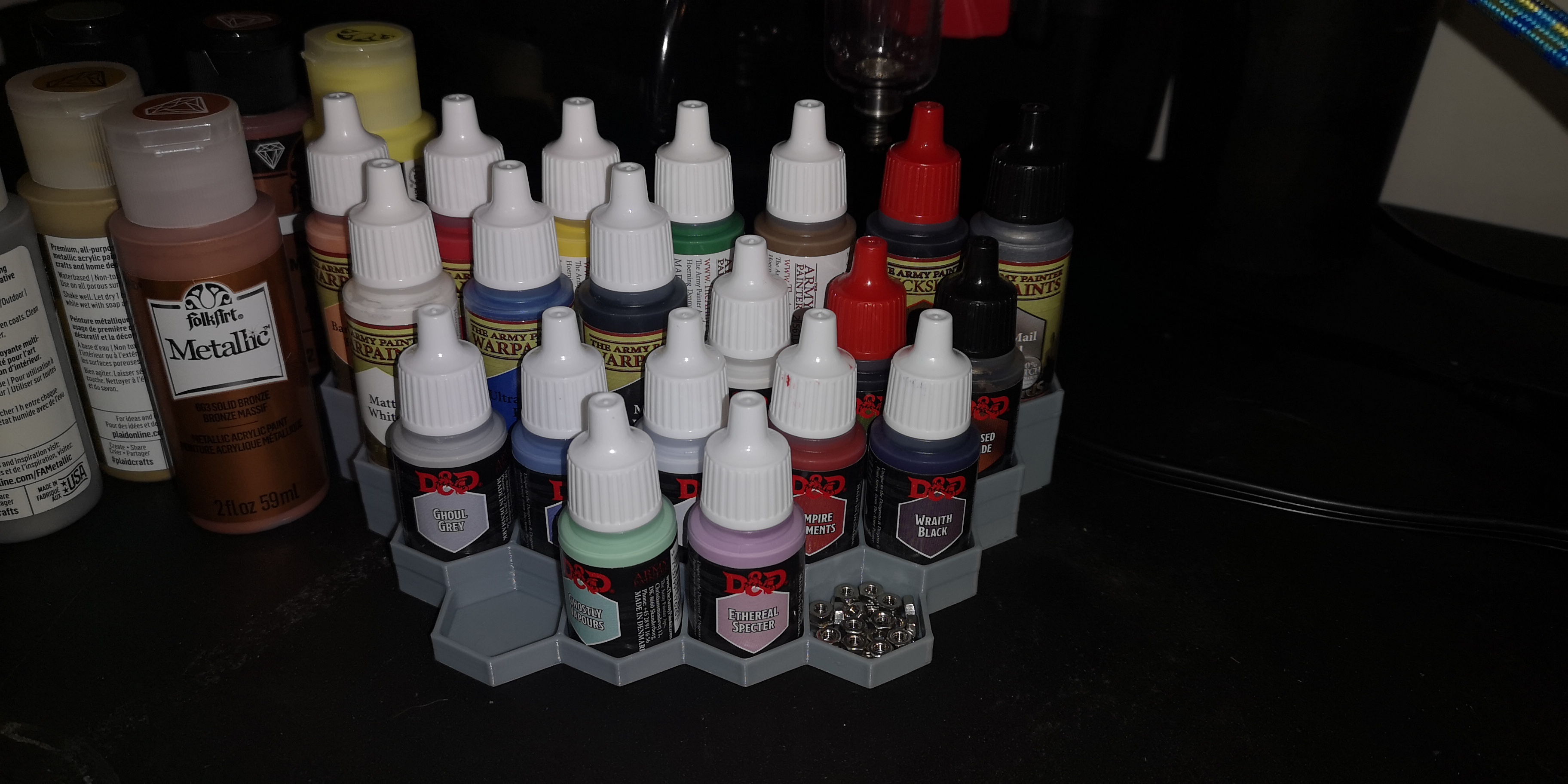 hexagon miniature paint organizer by shupeadoop | Download free STL ...