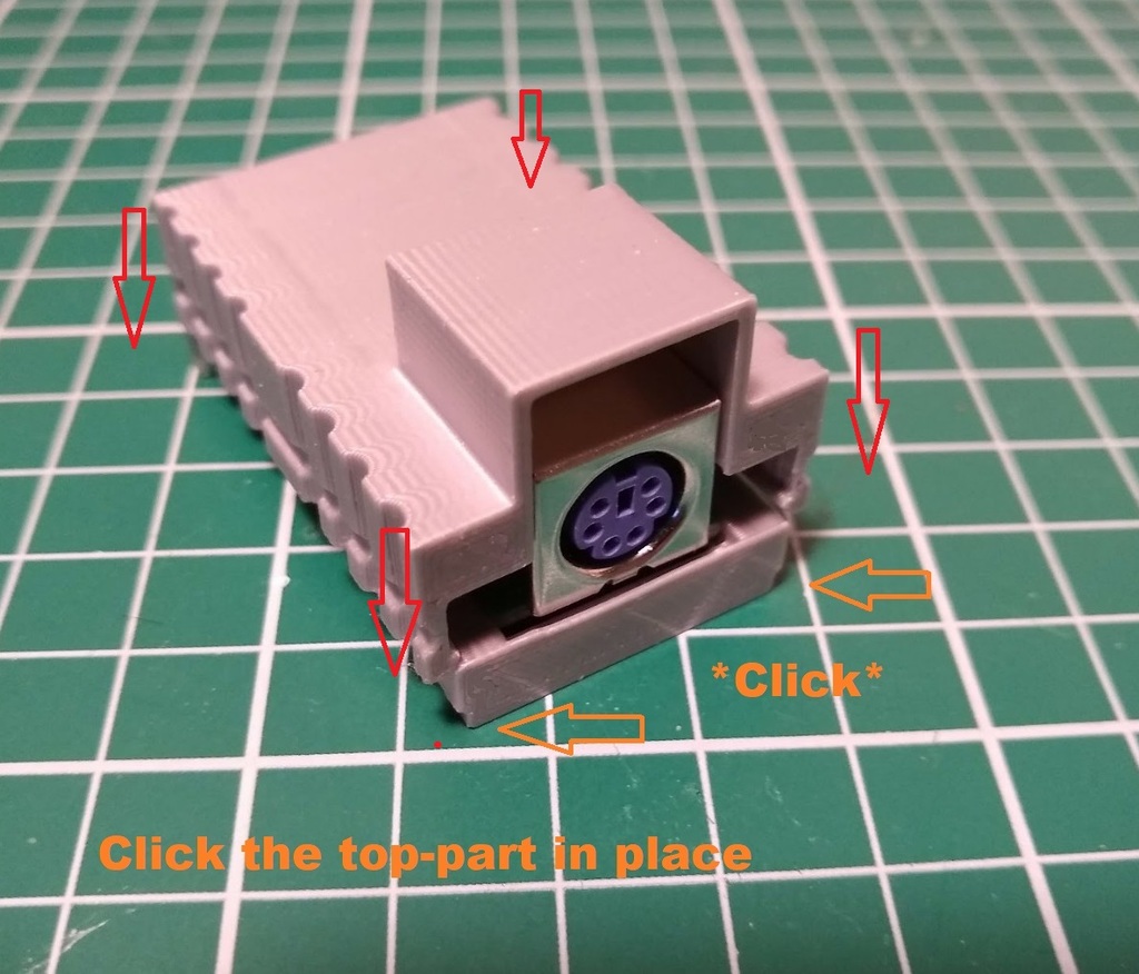 Case for Commodore 64 PS/2 mouse to 1351 mouse adapter by Coat ...