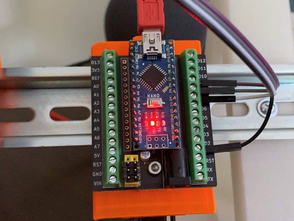 NANO screw terminal bracket for din rail by NotLikeALeafOnTheWind ...