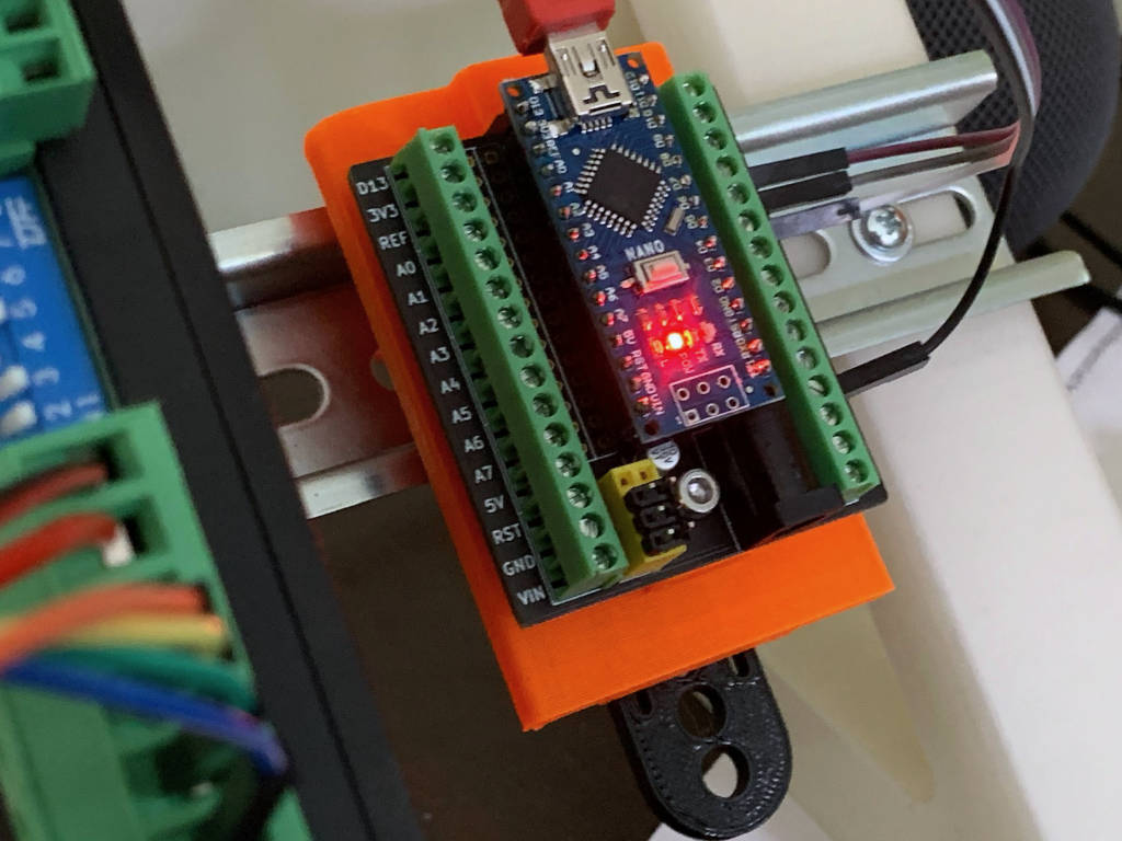 NANO screw terminal bracket for din rail by NotLikeALeafOnTheWind ...