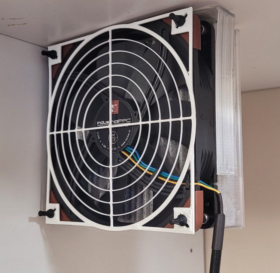 140mm Fan + Filter assembly by mongke | Download free STL model ...