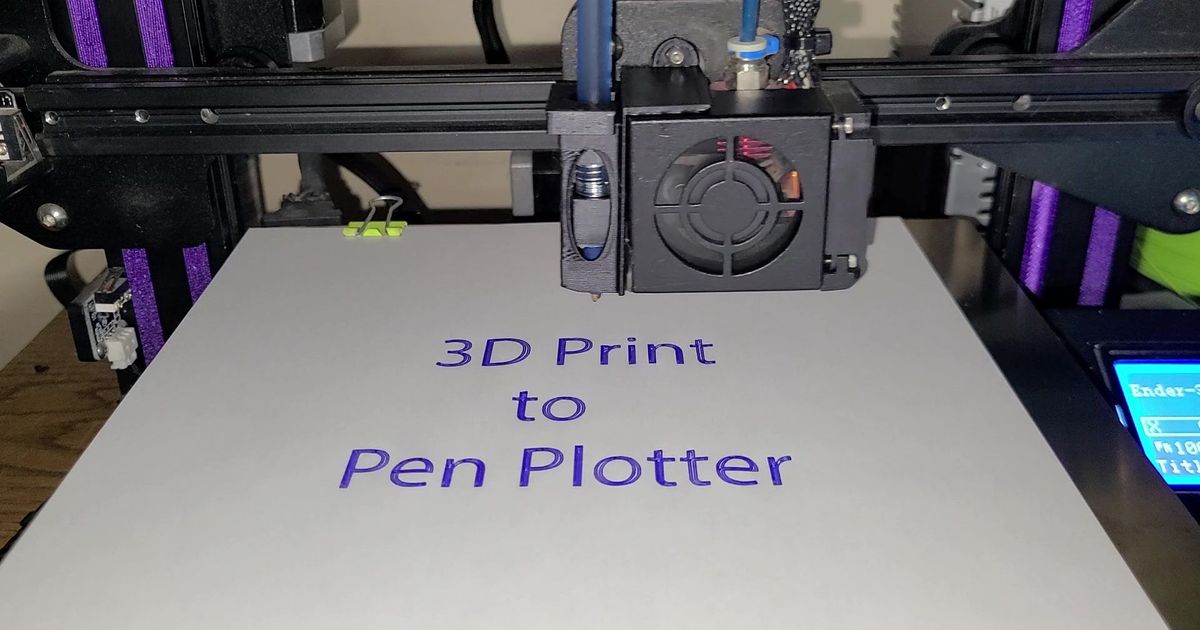 Ender 3 Pen Plotter Mod by Badkitty | Download free STL model ...