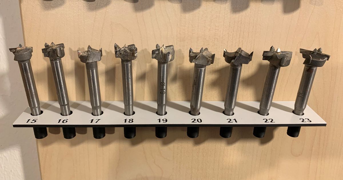Customizable drill bit holder with automatic labels by FX | Download ...