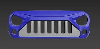 All in One Angry Eyes Grille for Jeep Rancher by 3dsets.com by CJ I ...
