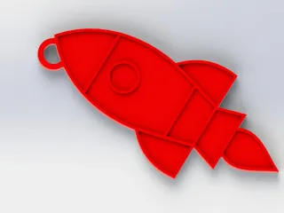 Rocket Keychain by GMB | Download free STL model | Printables.com
