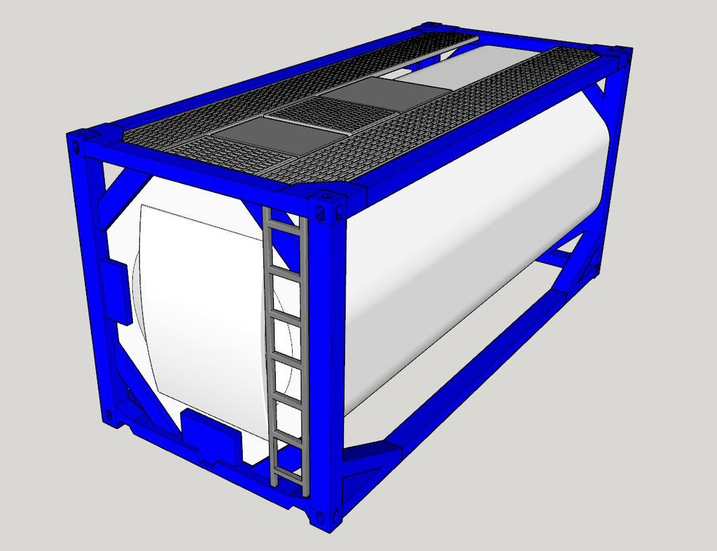 20' ISO Tank Container for your Garden Railroad - 1:29 compatible scale ...