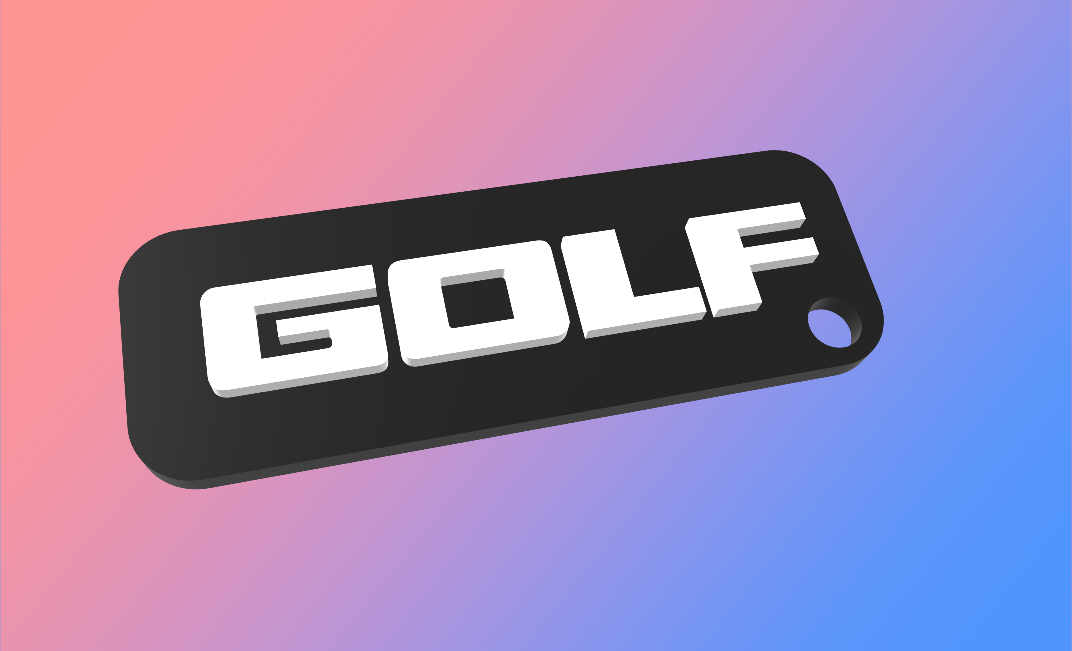 GOLF VW Logo Keychain by PrintajOvo | Download free STL model ...