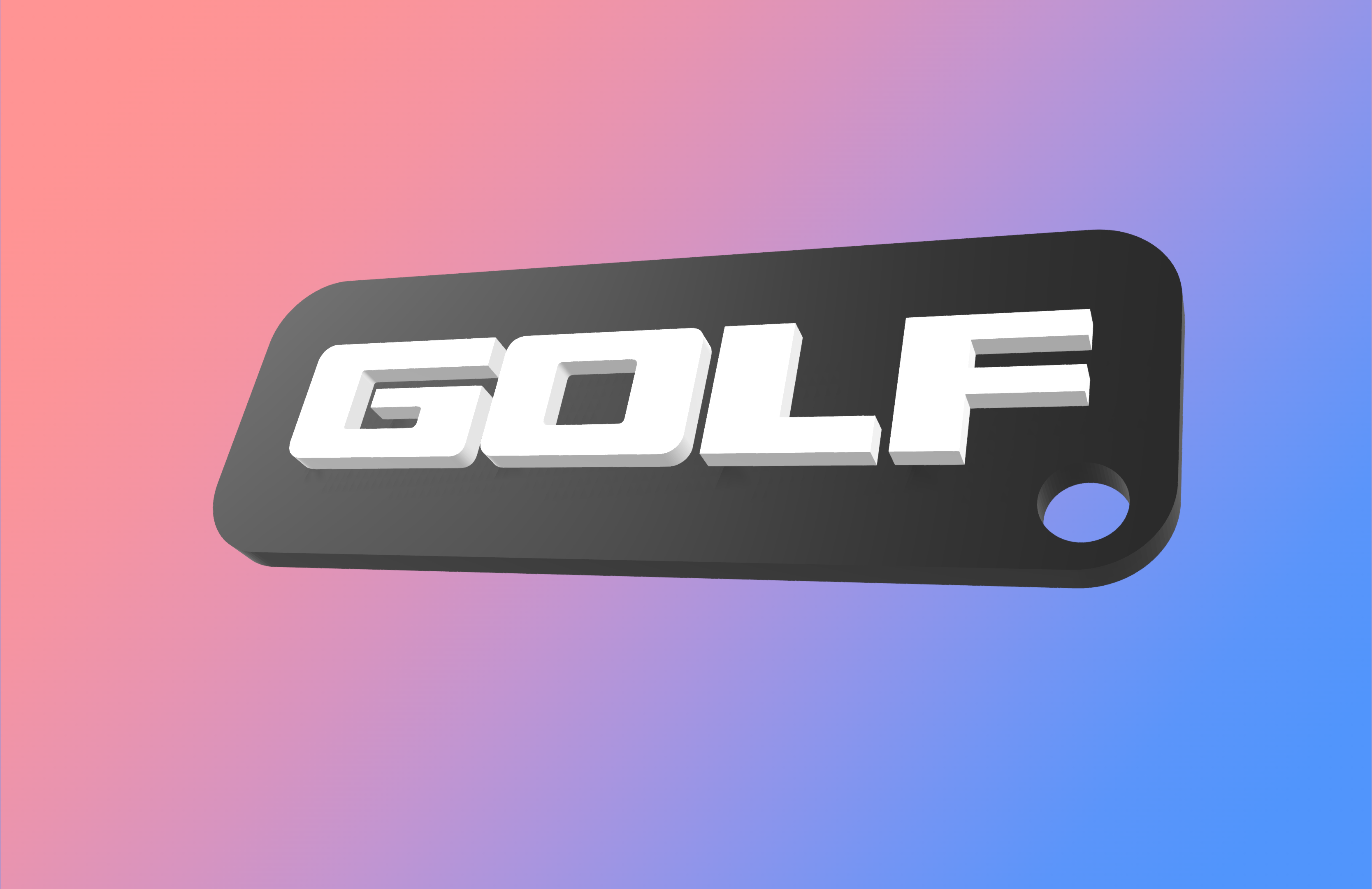 GOLF VW Logo Keychain by PrintajOvo | Download free STL model ...