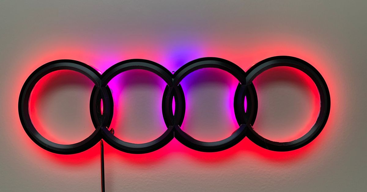Audi Lighted Logo by Angry Joe | Download free STL model | Printables.com