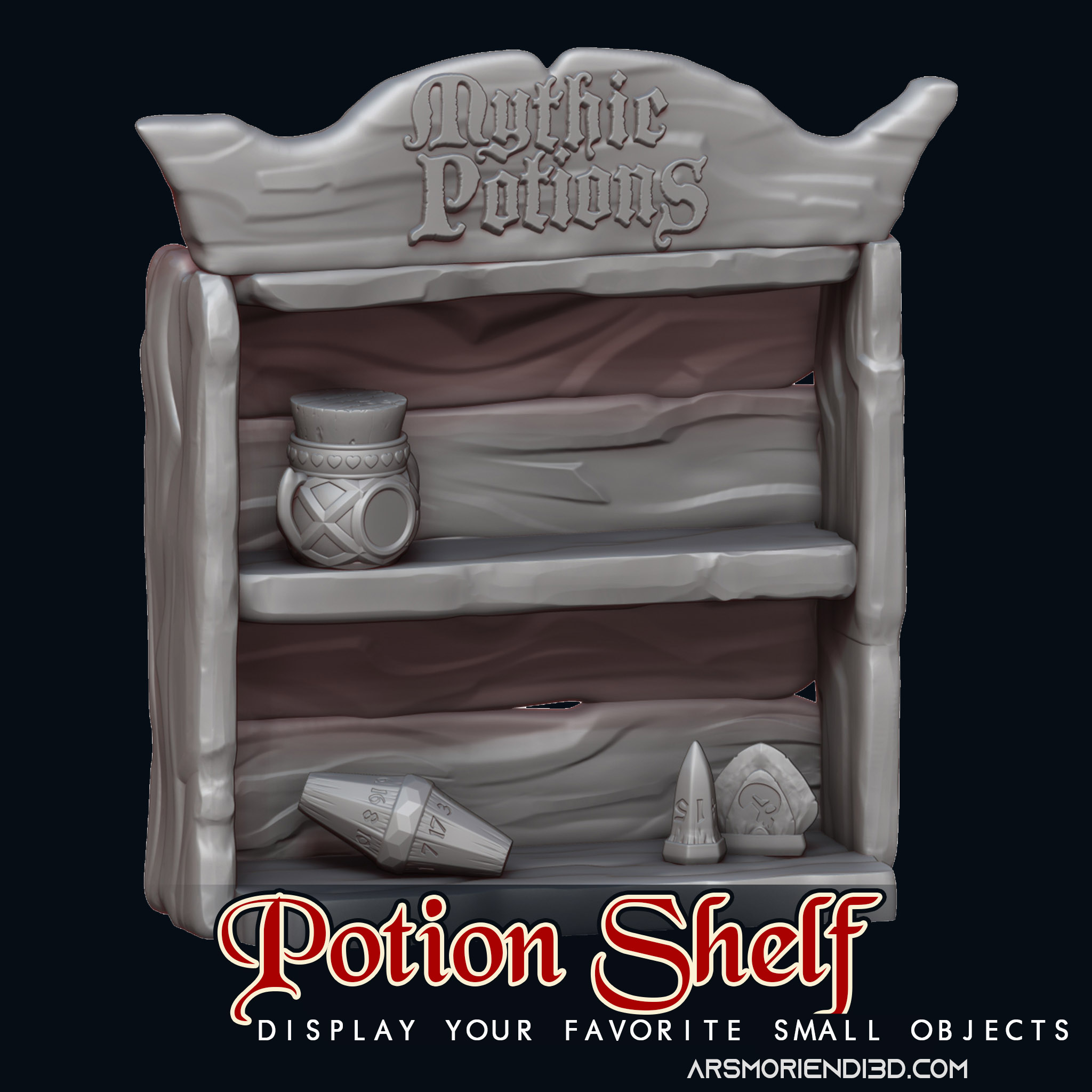 Potion Shelf - Mythic Potions by Ars Moriendi 3D | Download free STL ...