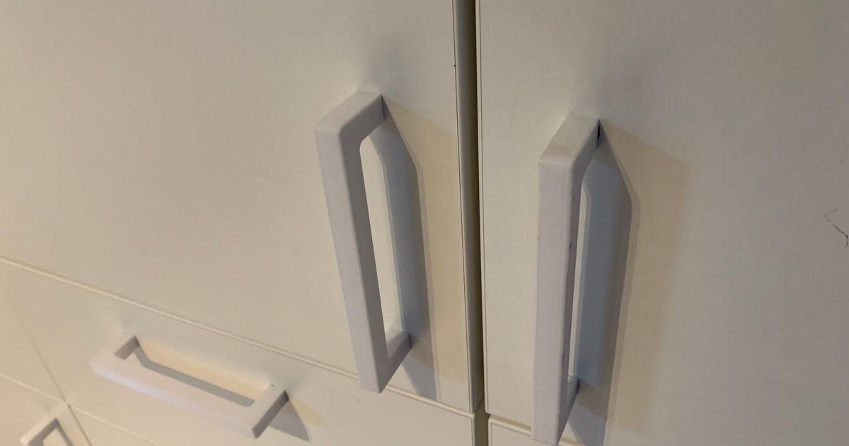 Simple handle, 128mm spacing, M4 heat insert by Wallace | Download free ...