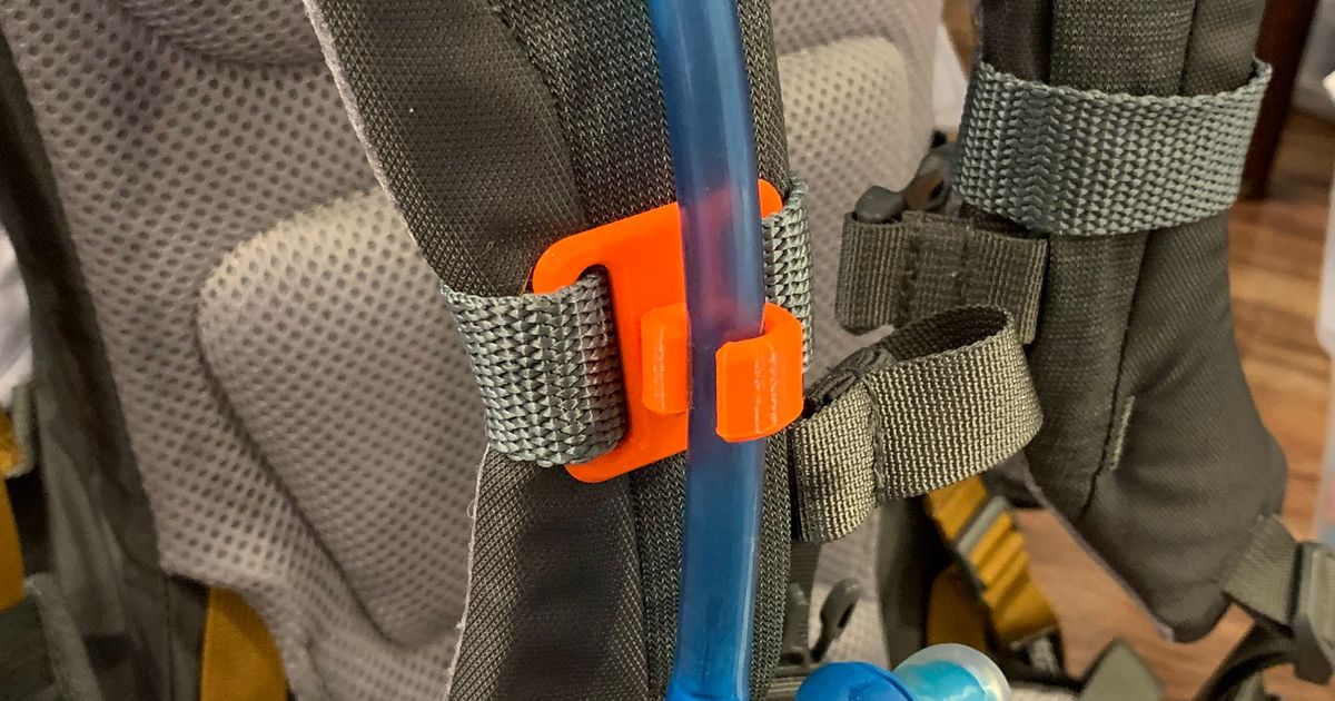 Hydration Tube Magnetic Clip and Base by Adam | Download free STL model ...