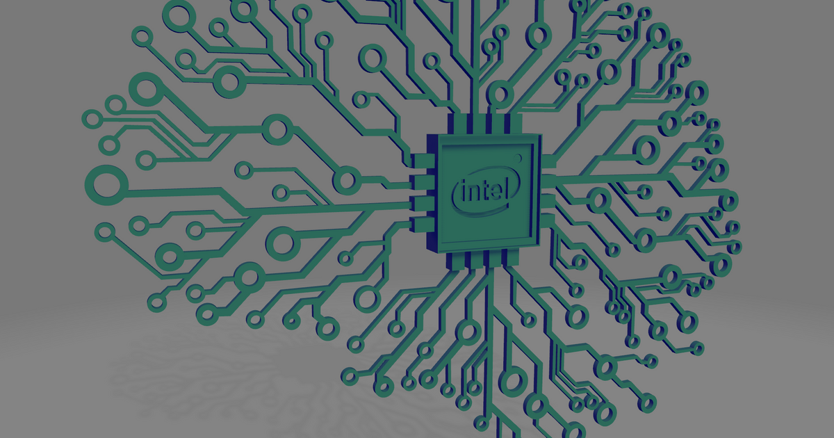 Brain Circuit CPU Holder with Intel Logo by VaBlackbelt2005 | Download ...