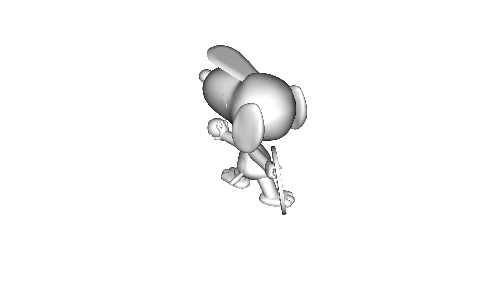 Snoopy playing tennis by Jangy | Download free STL model | Printables.com