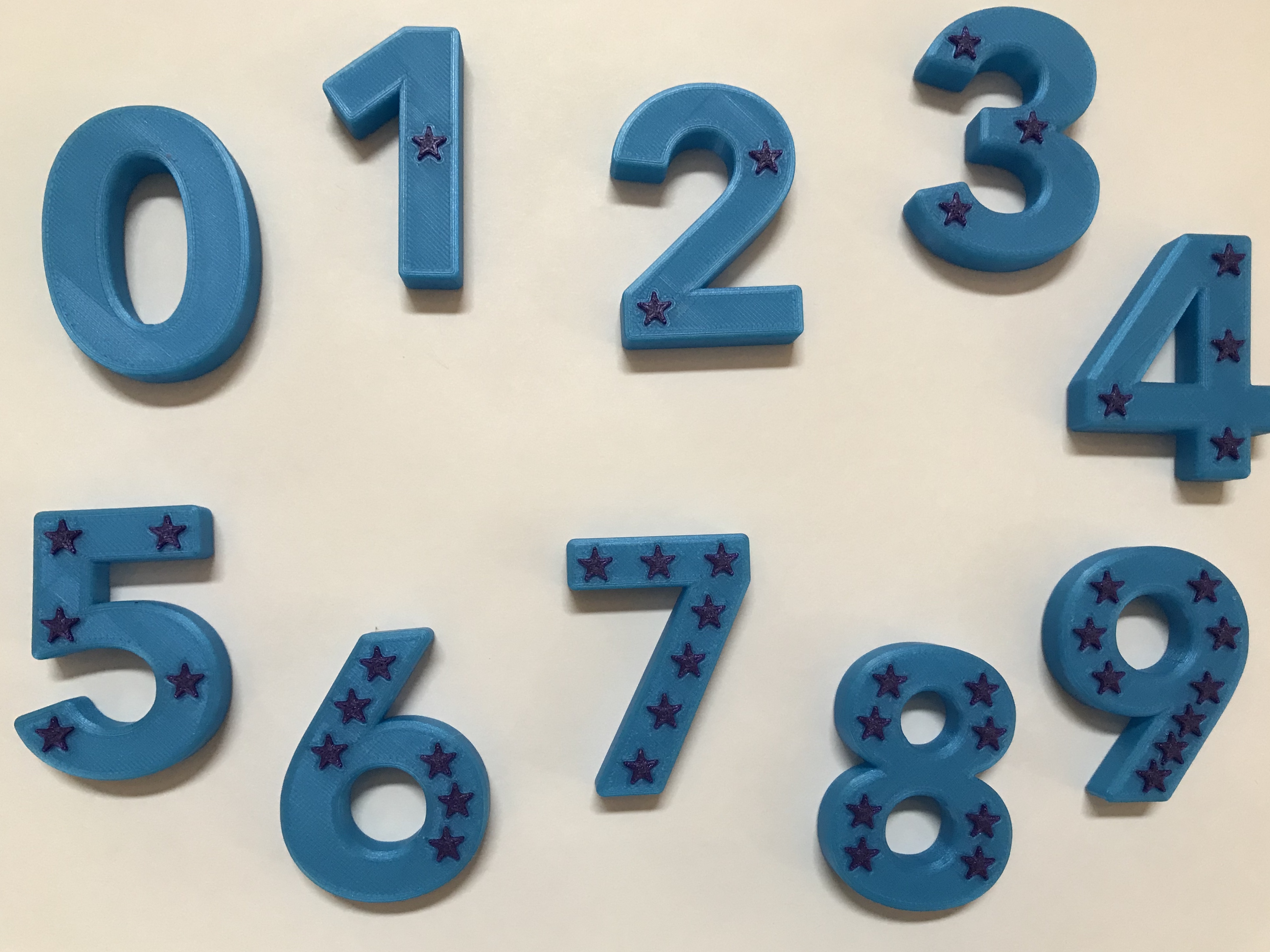 Educational Sensory Star Number Set by PamA | Download free STL model ...