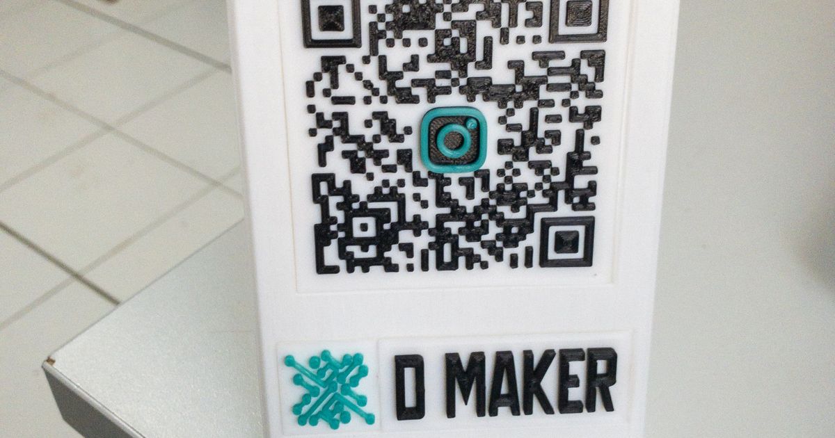 Promotional display with QR by DMaker | Download free STL model ...