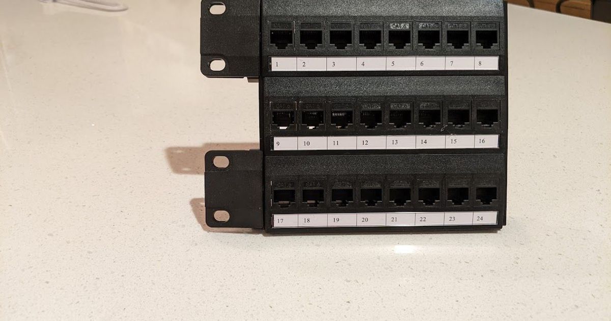 Home networking 8x3 24 port ethernet patch panel by jonafriendj ...