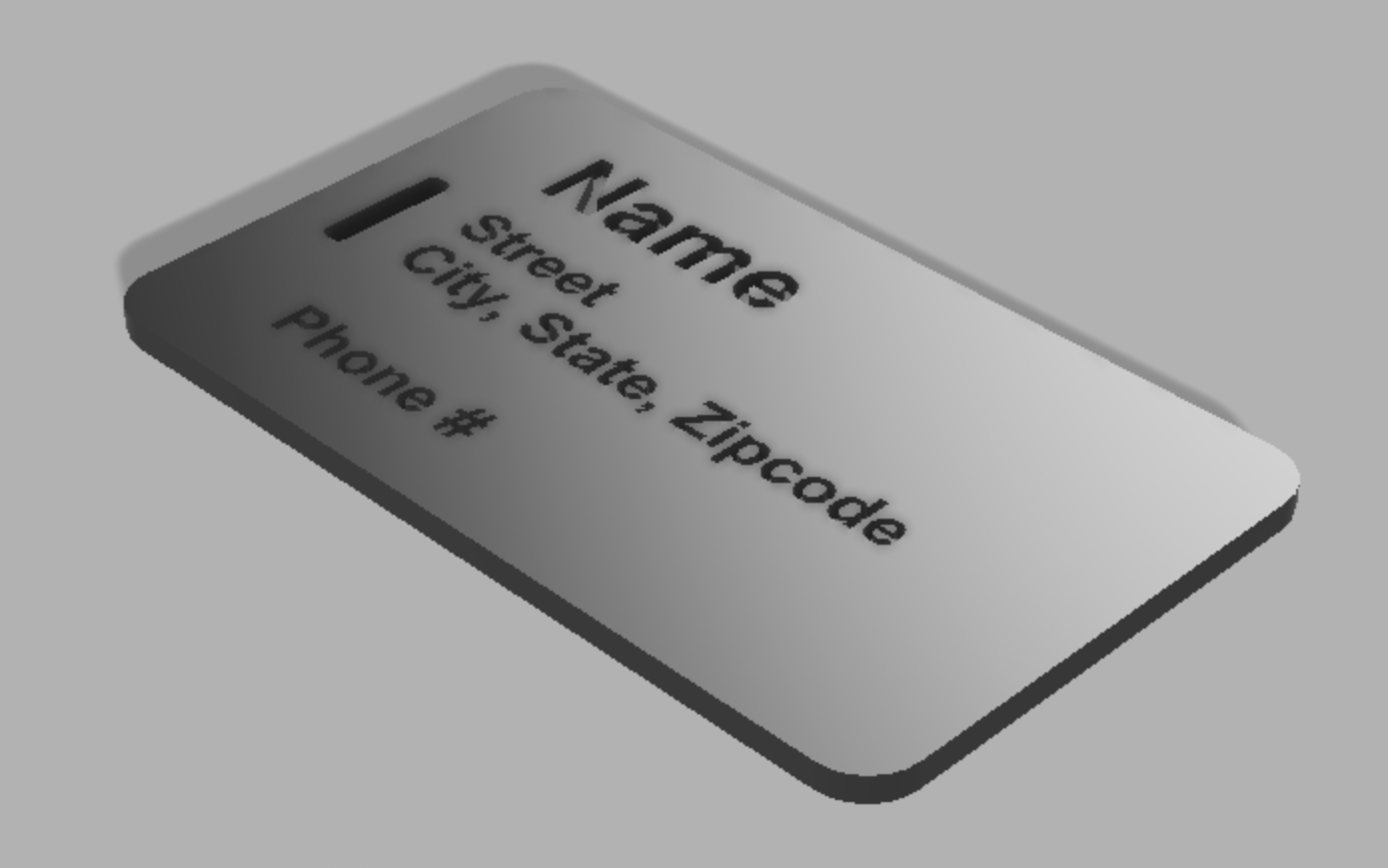 Luggage Tag by CeptoRider | Download free STL model | Printables.com