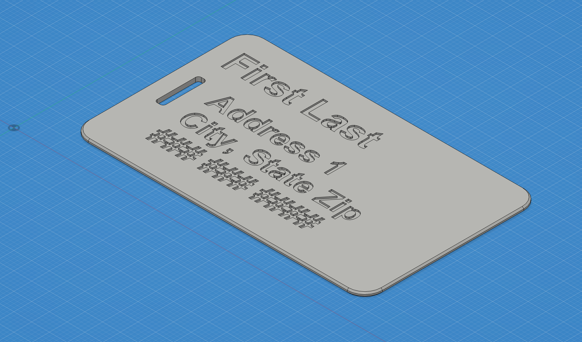 Luggage Tag by CeptoRider | Download free STL model | Printables.com