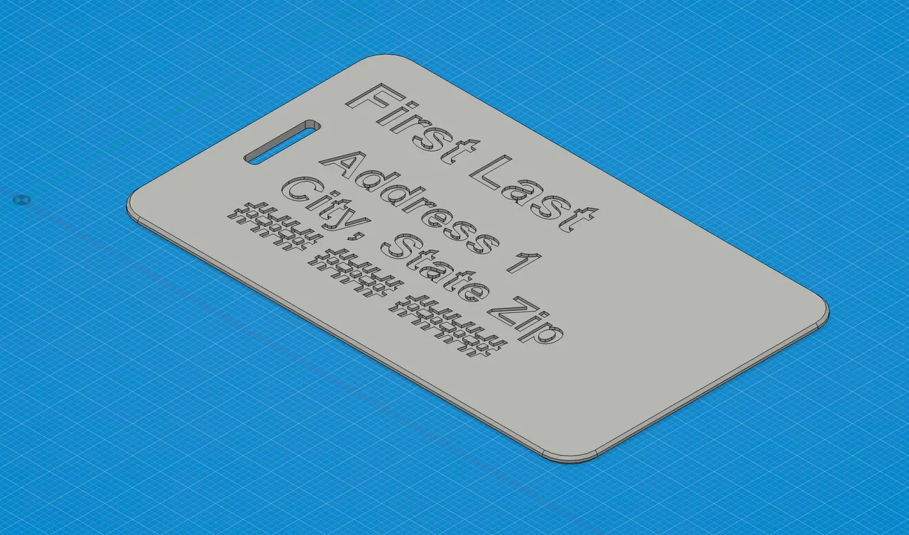 Luggage Tag by CeptoRider | Download free STL model | Printables.com