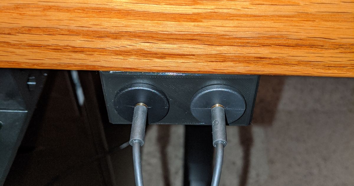 Dual Panel Mount Headphone Jack by techfreek | Download free STL model ...