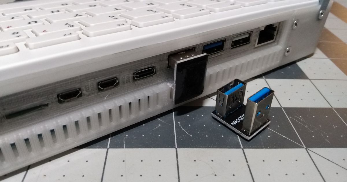 Update for my Pi 400 Case for use with a 180 Degree USB Adapter from ...