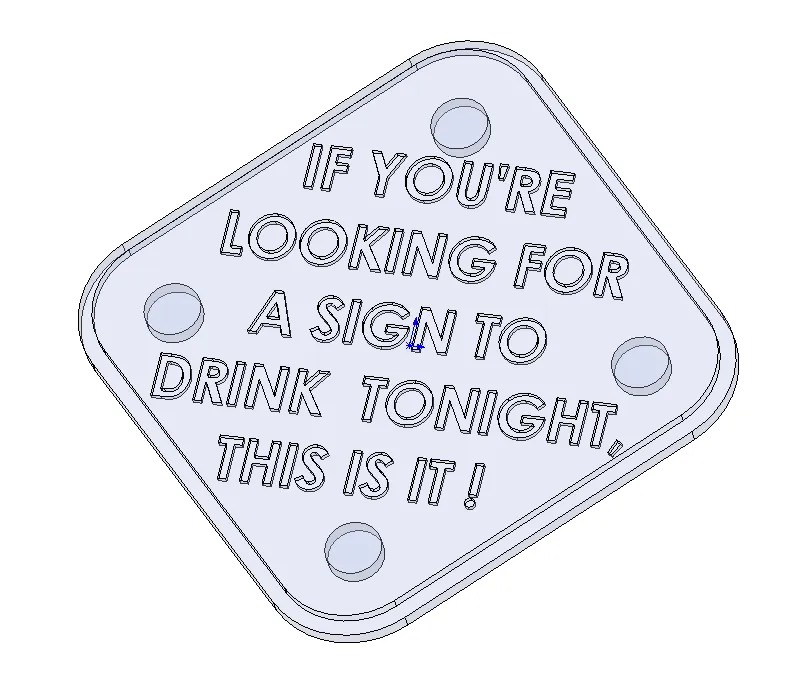 Sign to drink with magnets by akamaka | Download free STL model ...
