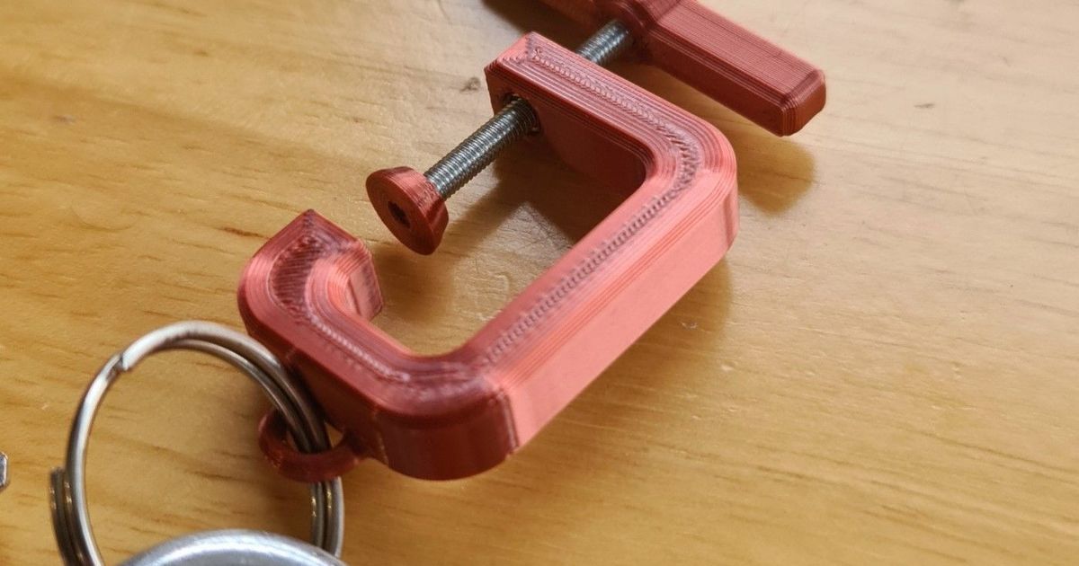 Keychain C-Clamp by Whisky Lima | Download free STL model | Printables.com
