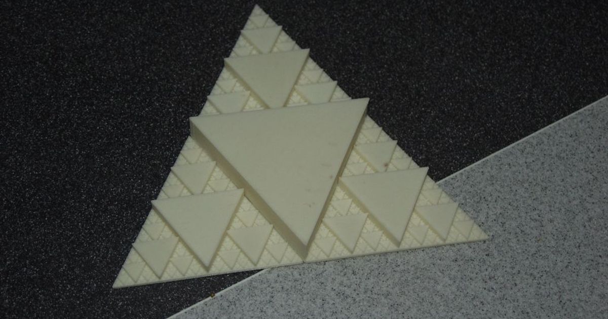 Large Fractal Triangle by Peter L | Download free STL model ...