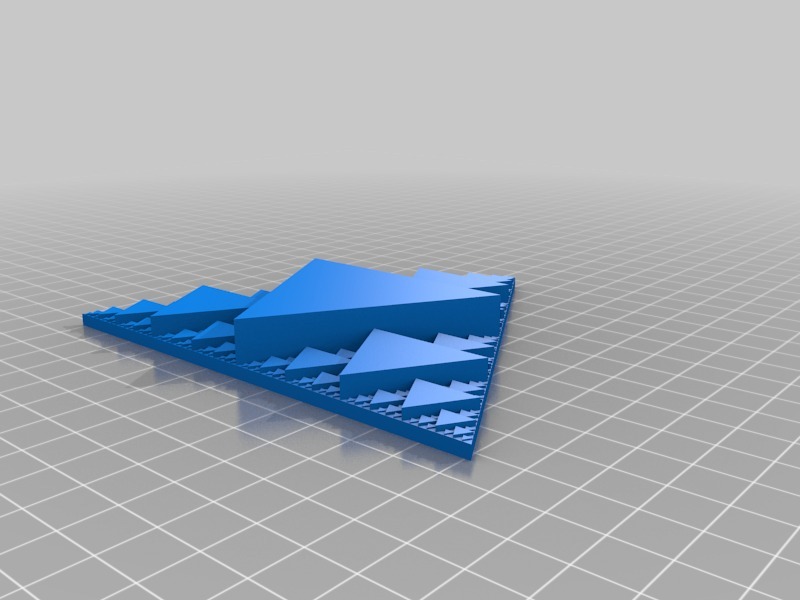 Large Fractal Triangle by Peter L | Download free STL model ...