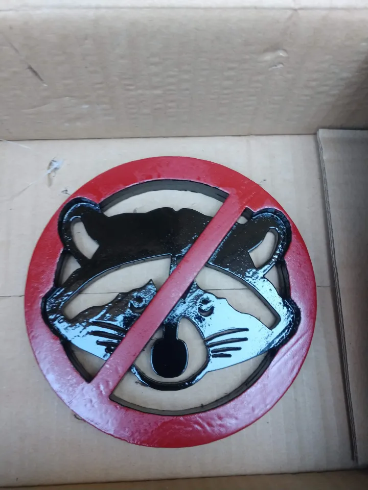 No Racoons sign by Nottingham82 | Download free STL model | Printables.com