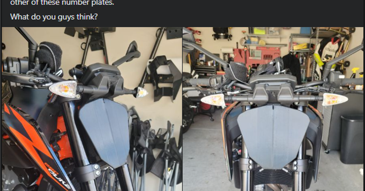 Duke 890 R Track Number Plate por Daniel | Descargar modelo STL ...