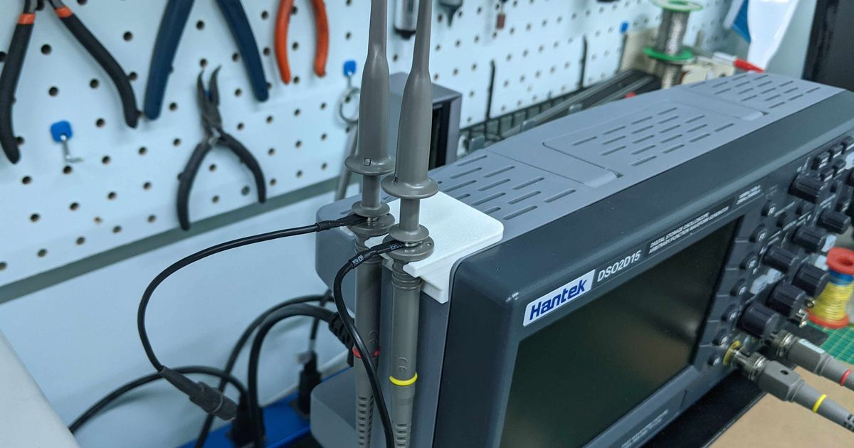 Clips to hold oscilloscope probes to side of scope by Klave | Download ...