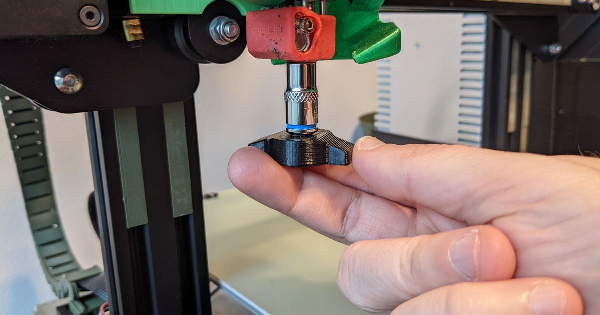 Finger-Turn Socket Wrench - 1/4" by monev44 | Download free STL model ...