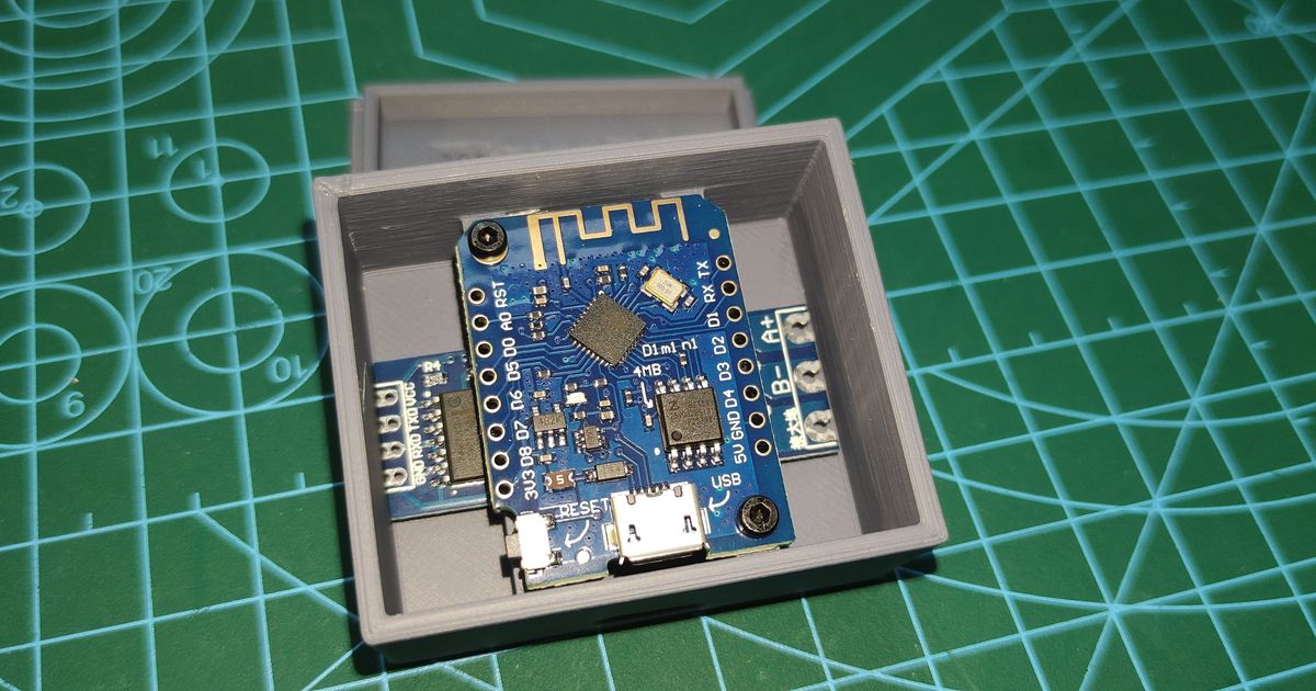 Wemos D1 mini v3 with RS485 to TTL by Xoneoo | Download free STL model ...