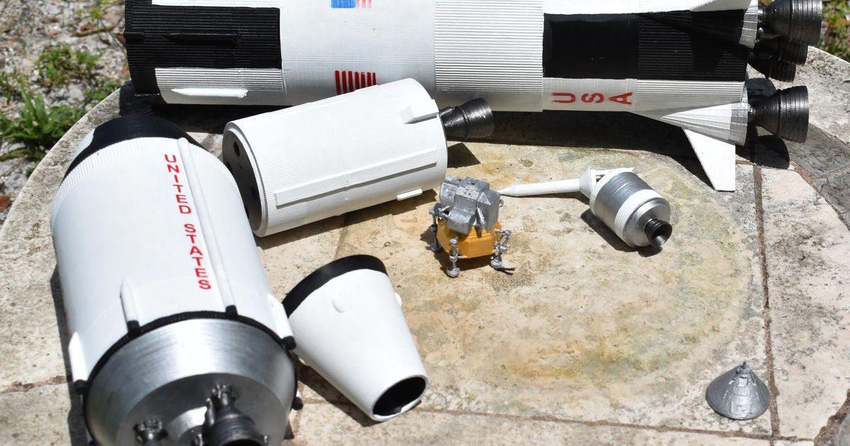 Saturn V with stages by LouisI | Download free STL model | Printables.com